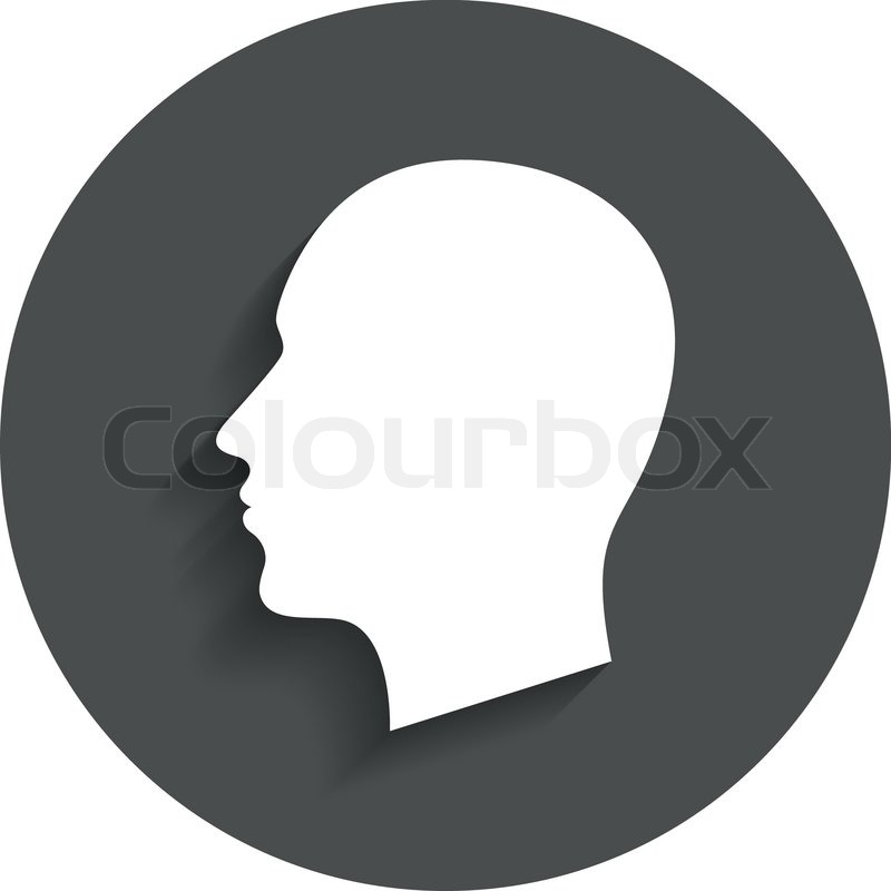 Head sign icon. Male human head ... | Stock vector | Colourbox