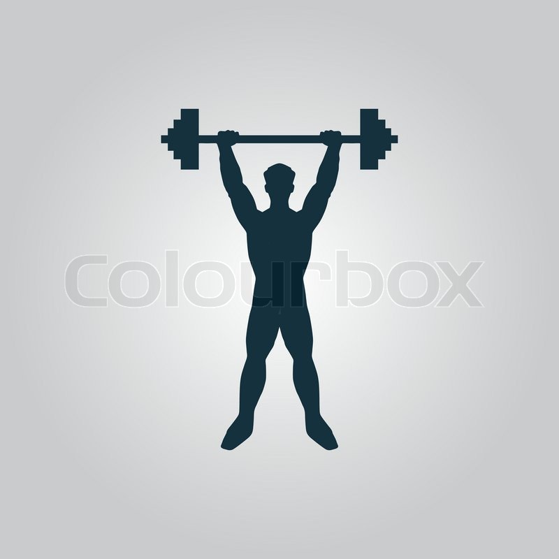 Strong man icon illustration of ... | Stock vector | Colourbox