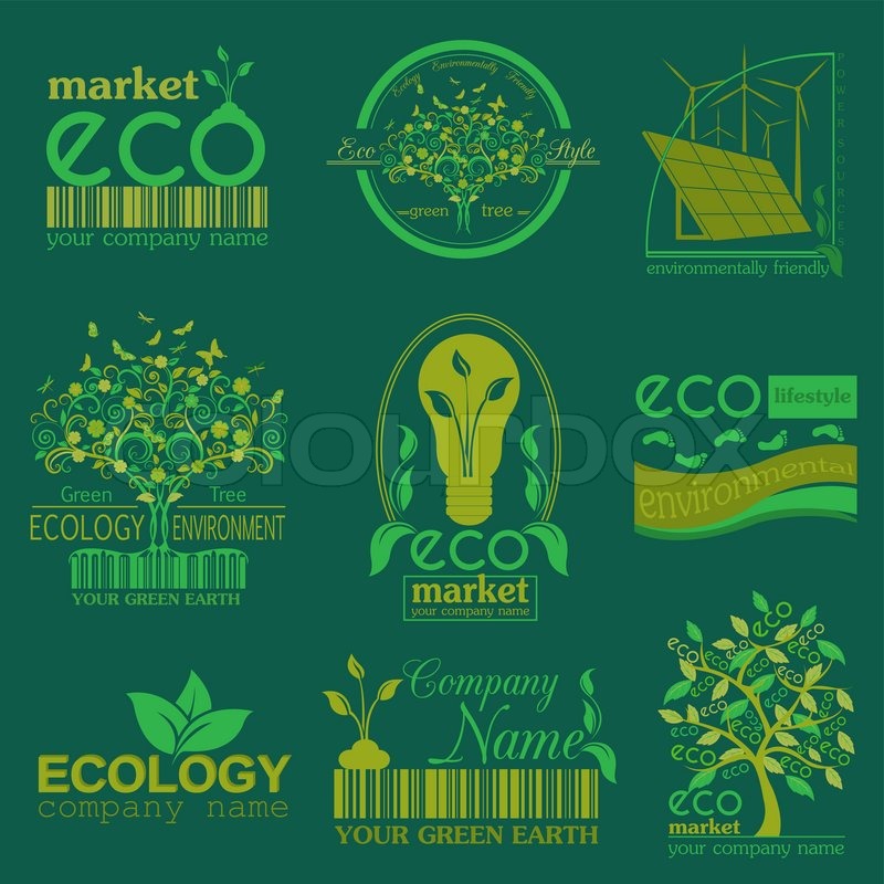 Set of ecology, environment and ... | Stock vector | Colourbox