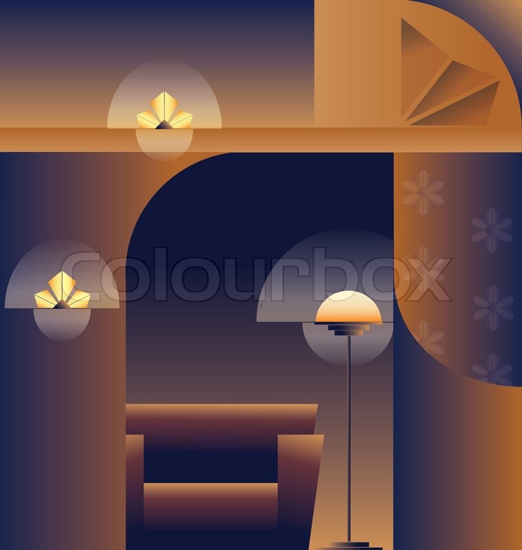 Abstract background design Art Deco ... | Stock vector | Colourbox