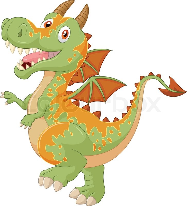 Vector illustration of Cartoon dragon | Stock vector | Colourbox