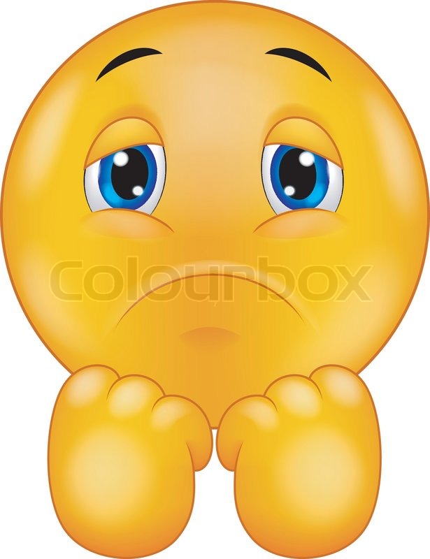 Vector illustration of Sad smiley ... | Stock vector | Colourbox