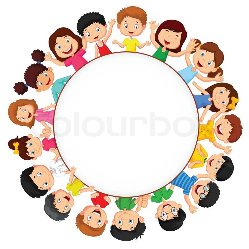 Vector illustration of Crowd children ... | Stock vector | Colourbox
