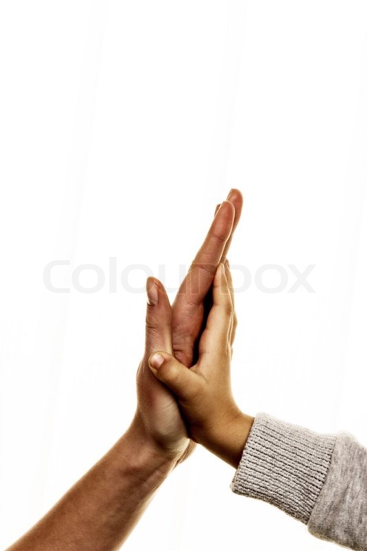 High five gesture, symbol for success, ... | Stock image | Colourbox