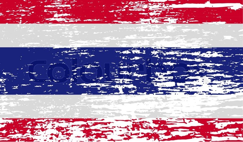 Flag of Thailand with old texture. ... | Stock vector | Colourbox