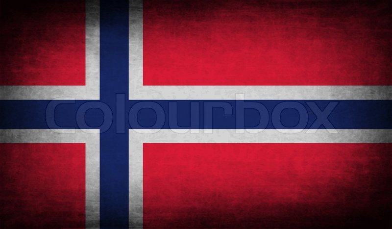 Flag of Norway with old texture. ... | Stock vector | Colourbox