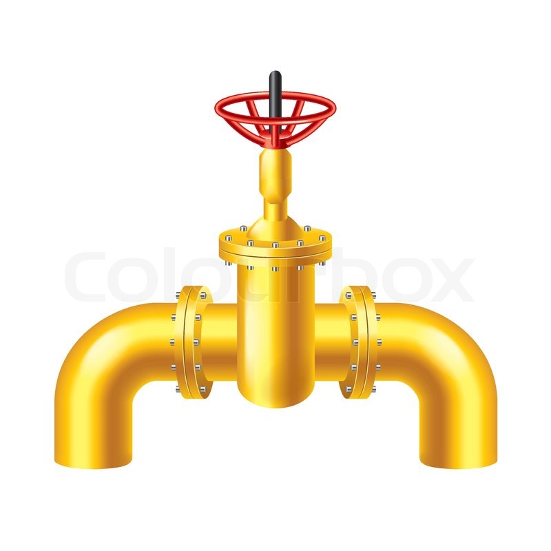Gas pipeline isolated on white ... | Stock vector | Colourbox