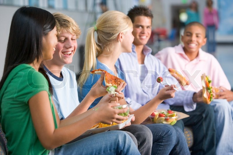 Teenagers, food, eating | Stock Photo | Colourbox
