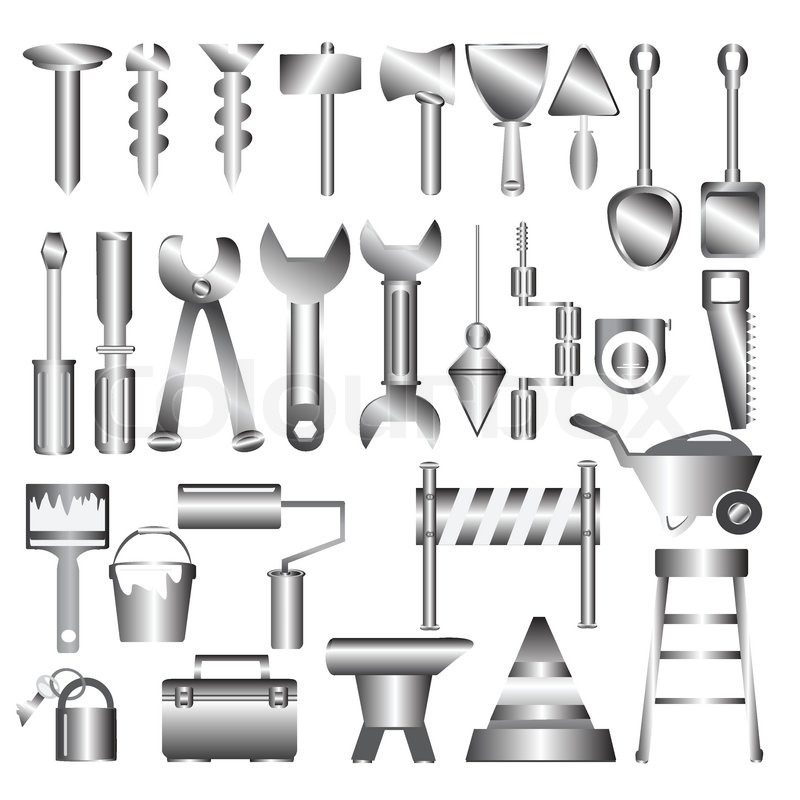 Working tools metal icon | Stock vector | Colourbox