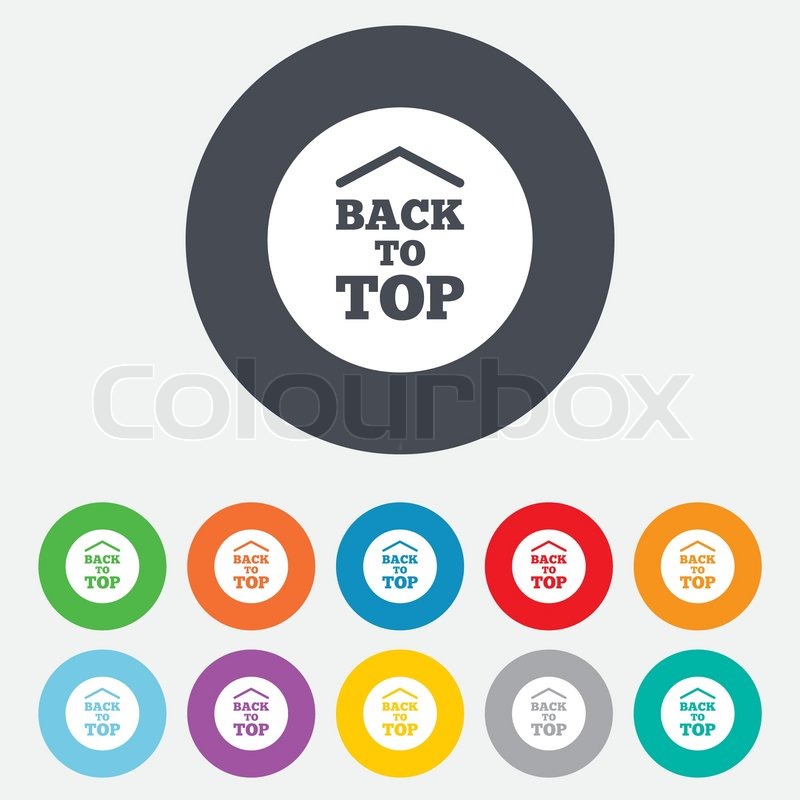 Back to top arrow sign icon. Scroll up ... | Stock vector | Colourbox