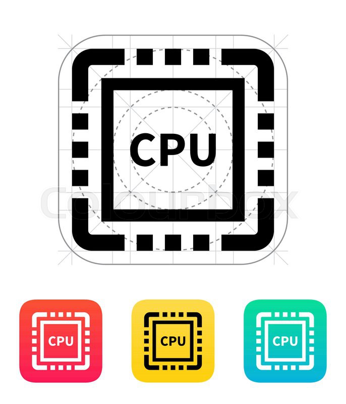 CPU icon. Vector illustration. Vector ... | Stock vector | Colourbox