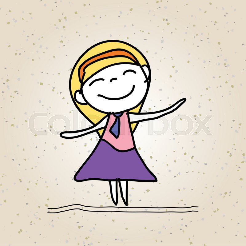 Happy People Faces Drawings