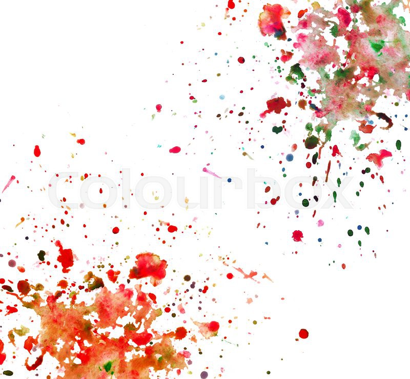 Watercolor splash, dripping color ... | Stock image | Colourbox