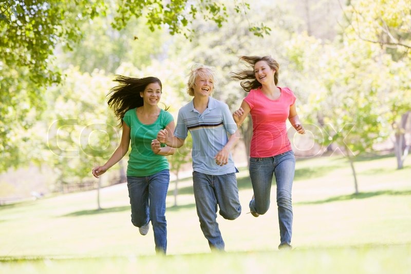 Teenagers, active, happy | Stock Photo | Colourbox