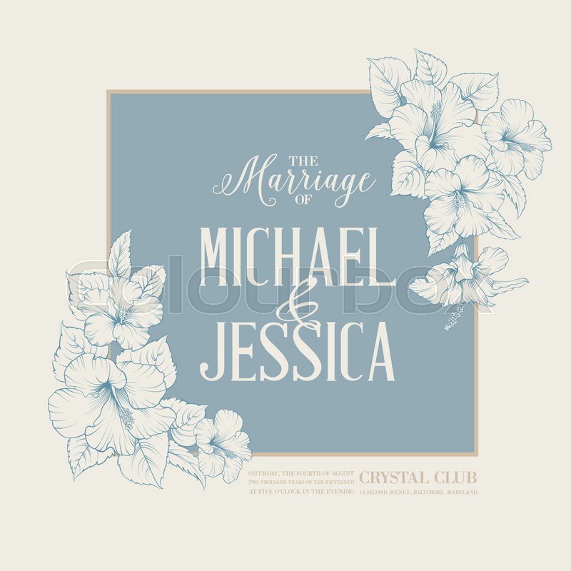Marriage design template with custom ... | Stock vector | Colourbox
