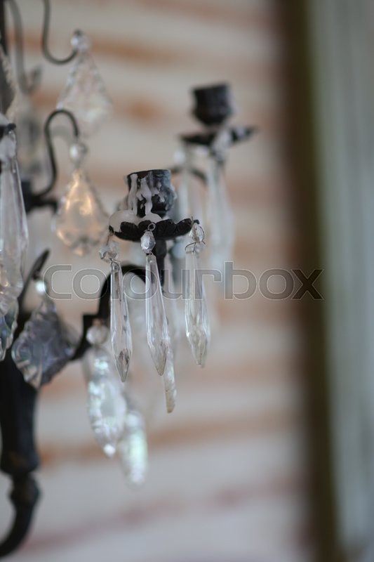 Closeup of antique crystal luster | Stock image | Colourbox