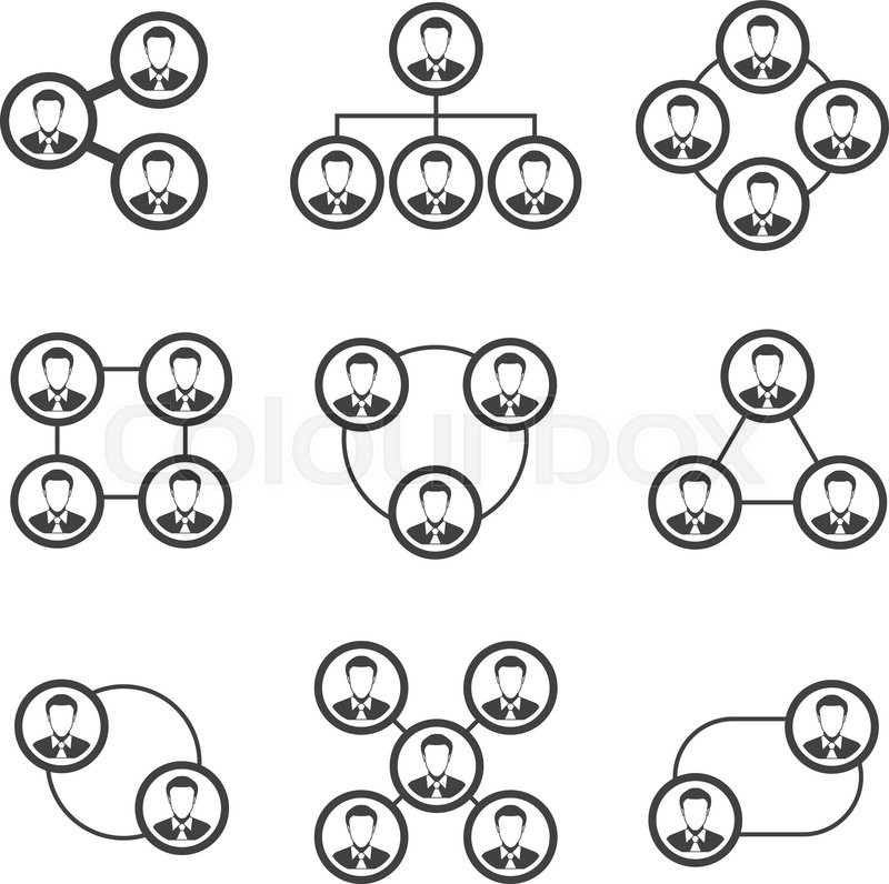 People diagram, people network | Stock vector | Colourbox