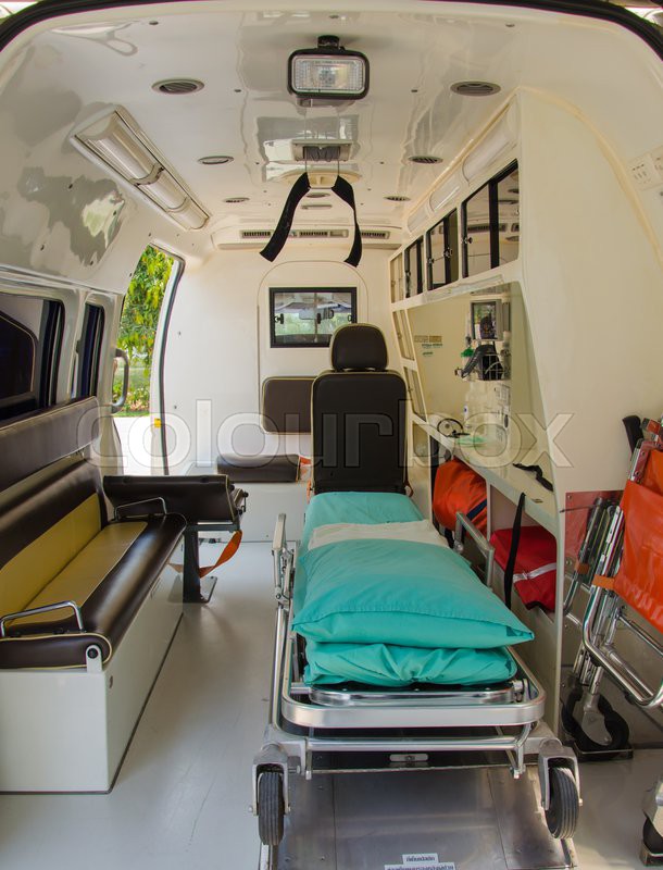 Inside of an ambulance for the ... | Stock image | Colourbox