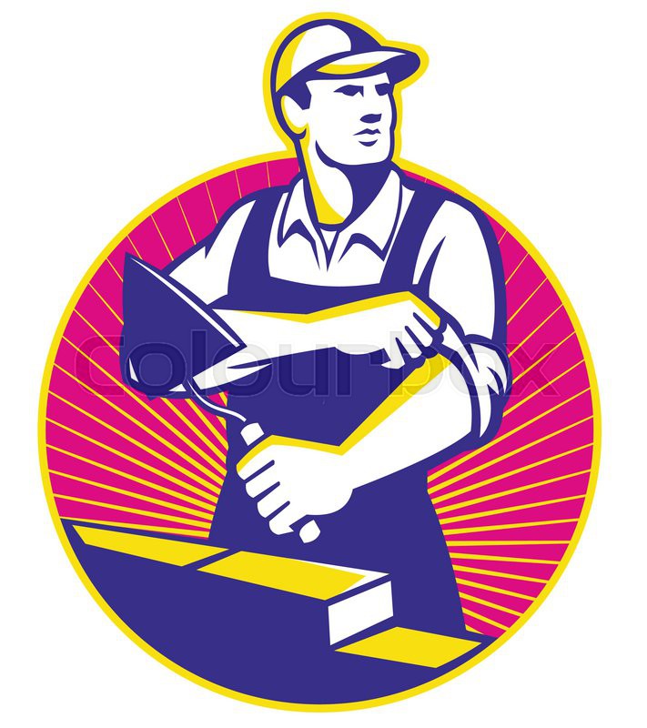 Illustration of a mason construction ... | Stock vector | Colourbox