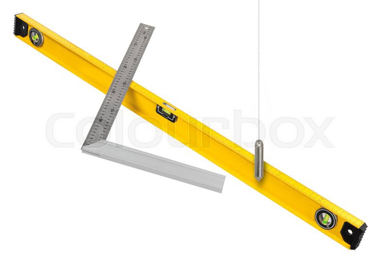Construction measuring tools isolated ... | Stock image | Colourbox