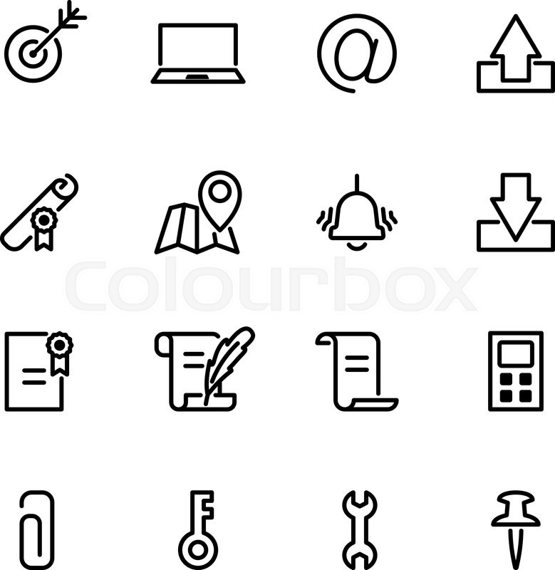 Computer icon set | Stock vector | Colourbox