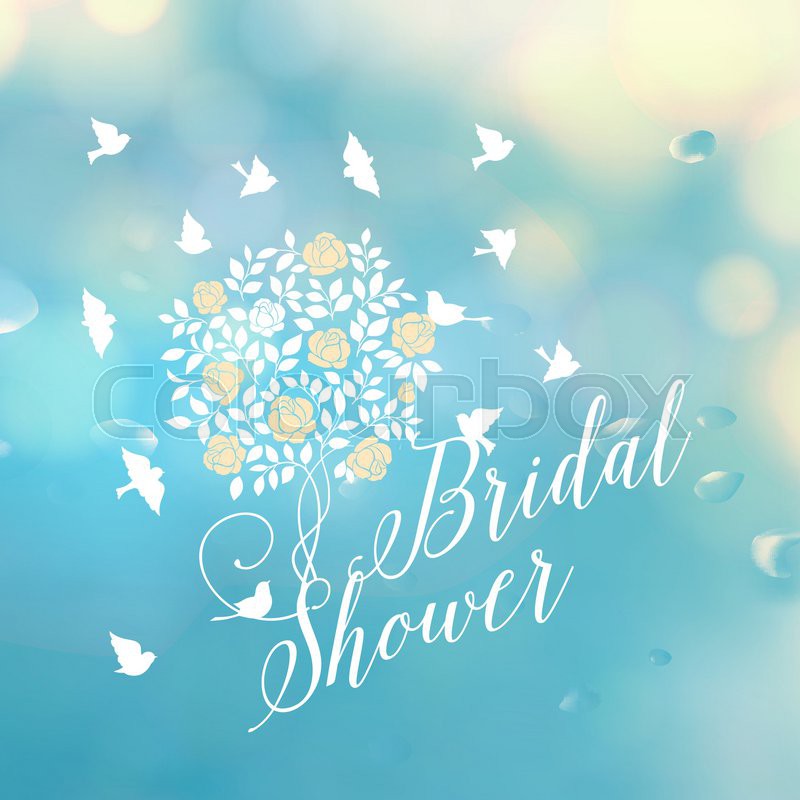 Bridal shower template card. Text ... | Stock vector | Colourbox
