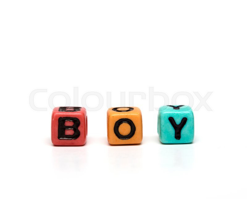 Boy - word made from multicolored child ... | Stock image | Colourbox
