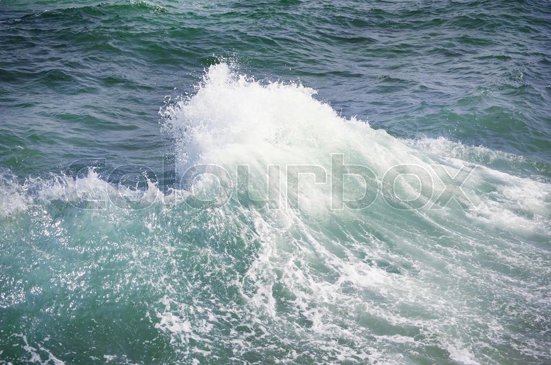 Photo of the Wavy Sea Blue Background | Stock image | Colourbox