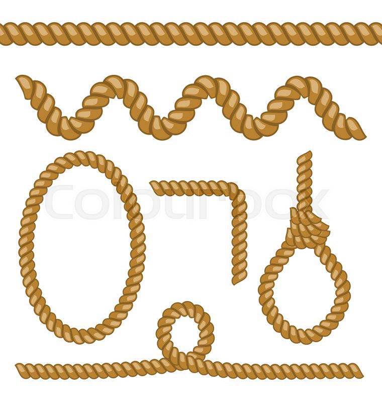 Illustration different rope elements ... | Stock vector | Colourbox