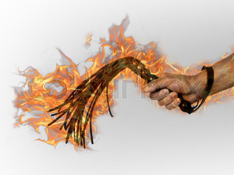 Black leather flogging whip in the ... | Stock image | Colourbox