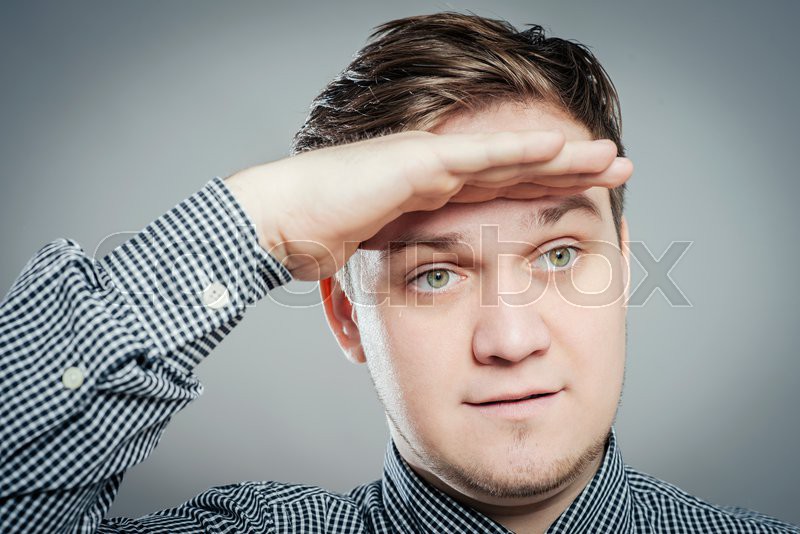 Man looking into the distance | Stock Photo | Colourbox