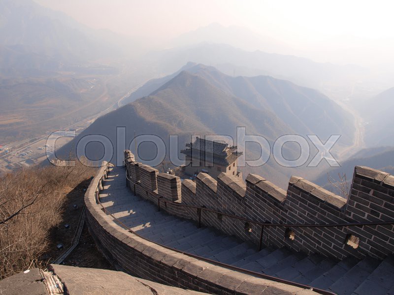 Top view of Chinese wall. | Stock image | Colourbox