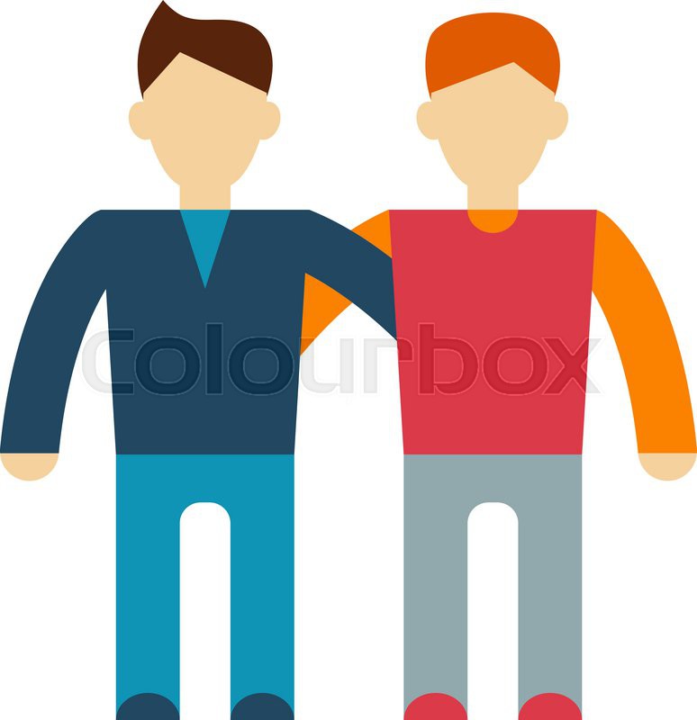 Friends on a white background, vector ... | Stock vector | Colourbox
