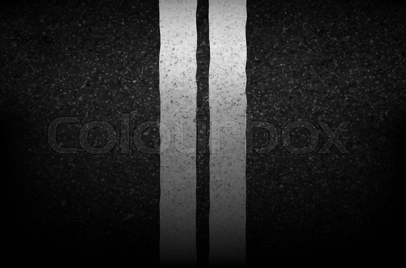 Asphalt texture with road markings ... | Stock vector | Colourbox