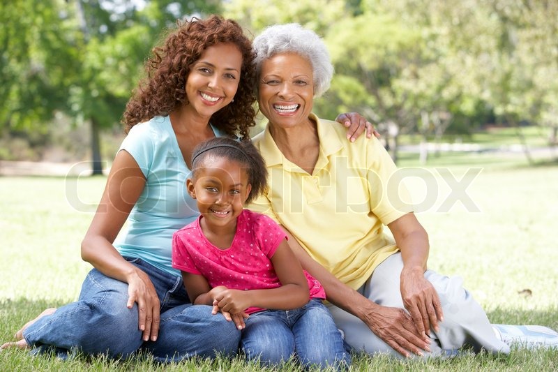 Grandmother With Daughter And ... | Stock image | Colourbox