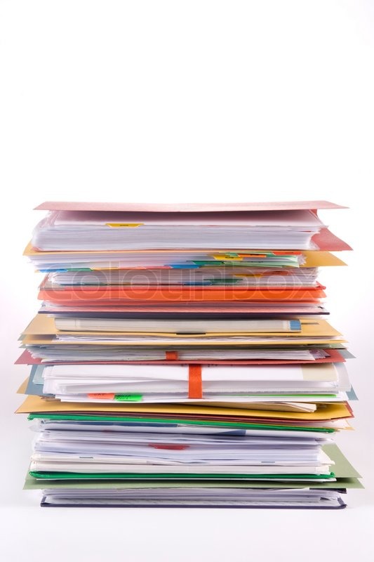 Stack of files | Stock image | Colourbox