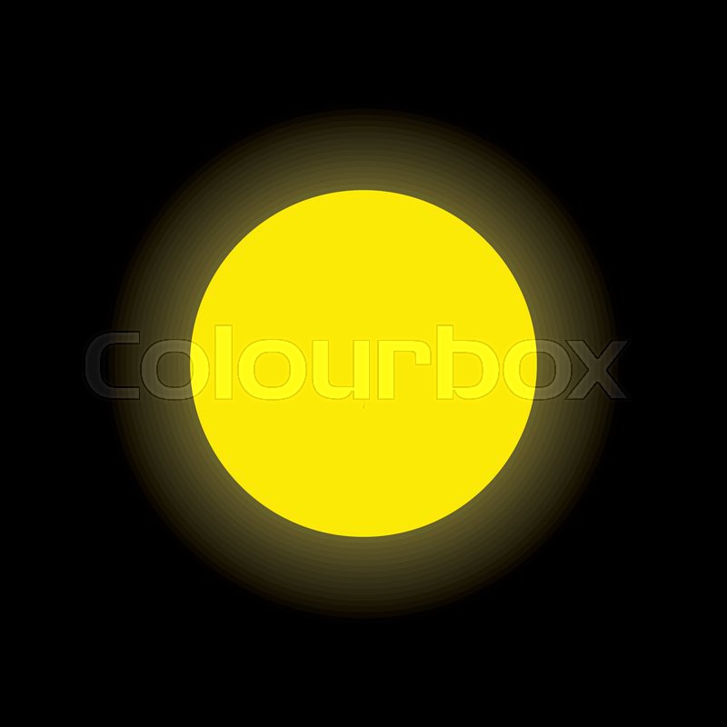 Moon and ray isolated black background | Stock vector | Colourbox