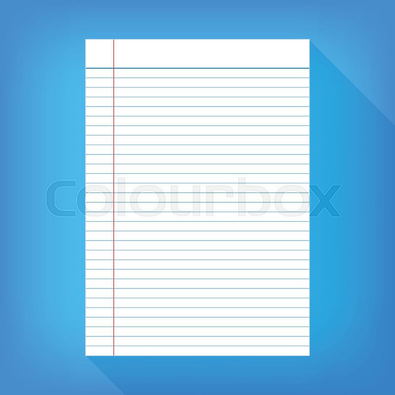 Notebook paper isolated blue ... | Stock vector | Colourbox
