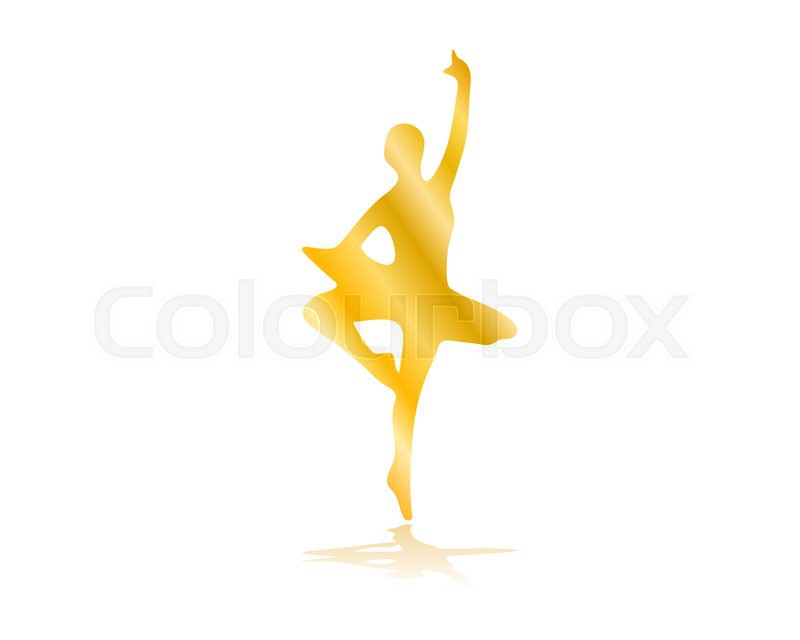 Vector illustration of a golden ballet ... | Stock vector | Colourbox