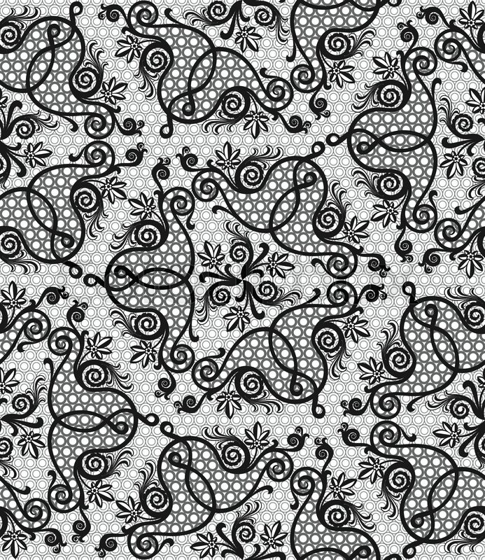 Floral baroque seamless lace pattern | Stock vector | Colourbox
