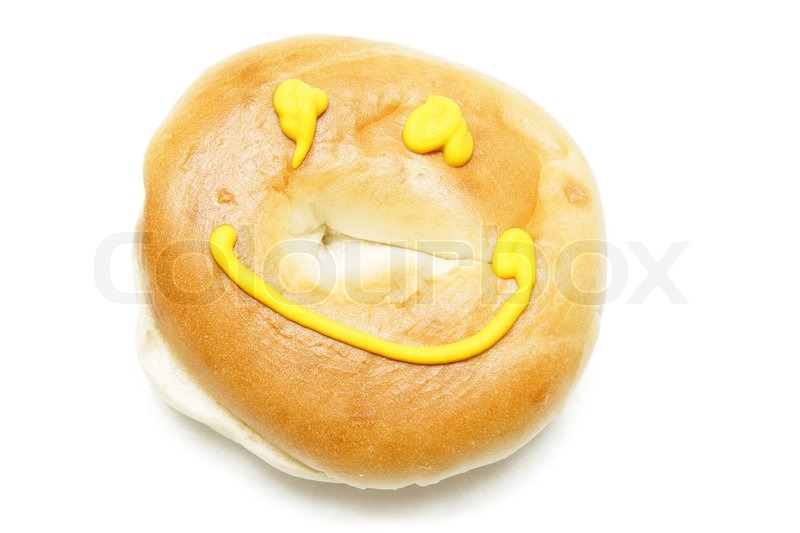 Bagel with a smile | Stock Photo | Colourbox