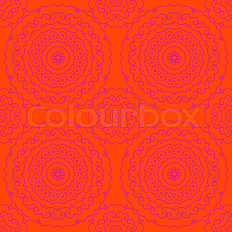 Seamless vector indian red pattern | Stock vector | Colourbox