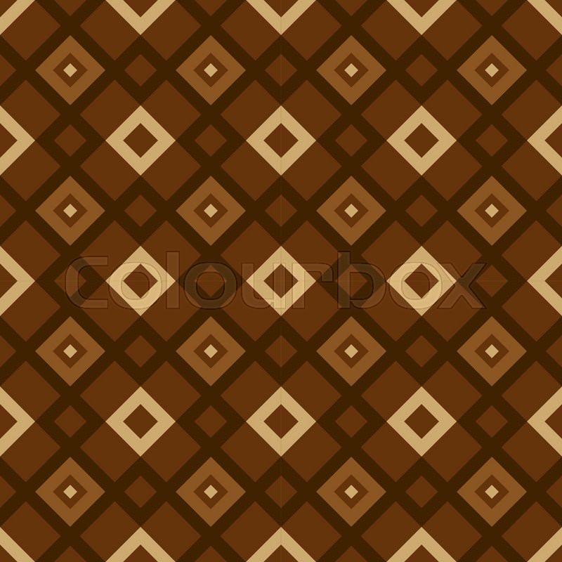 Vector seamless brown geometric ... | Stock vector | Colourbox