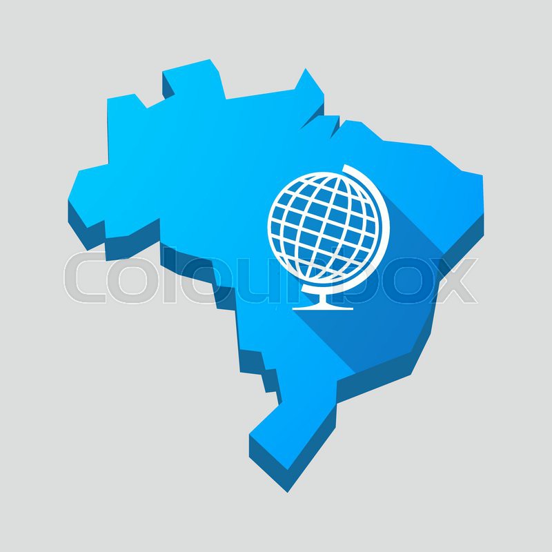 Brazil World Map Globe