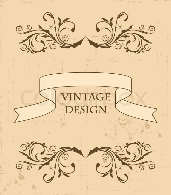 Illustration the retro vintage element ... | Stock vector | Colourbox