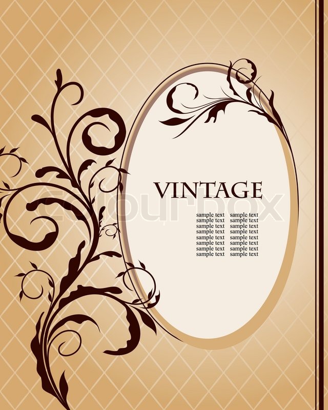 Vintage frame for design card. Vector | Stock vector | Colourbox