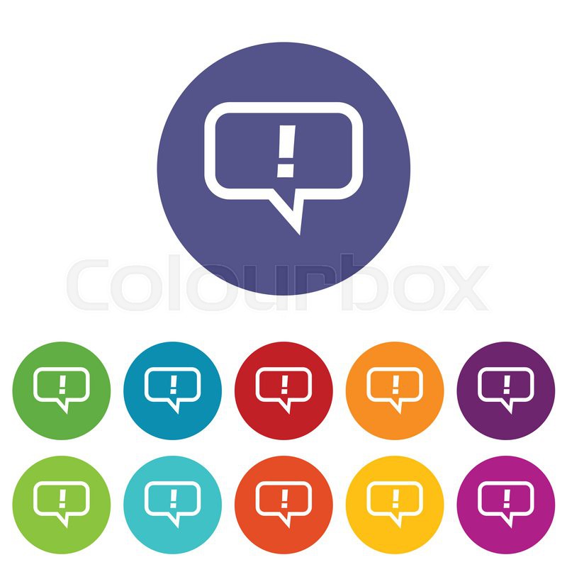 Answer web flat icon in different ... | Stock vector | Colourbox