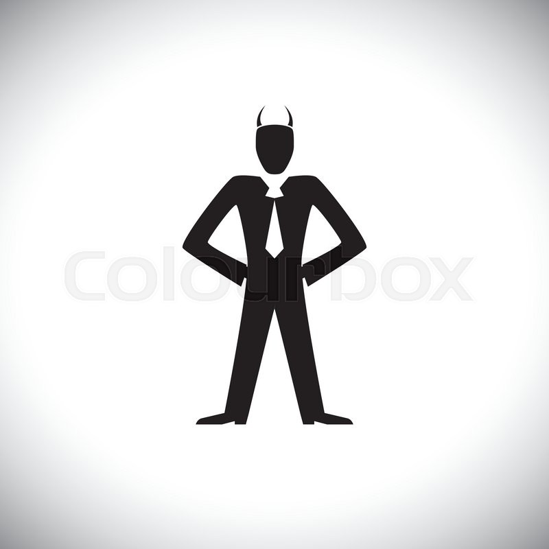Vector icon of bad or bully manager or ... | Stock vector | Colourbox