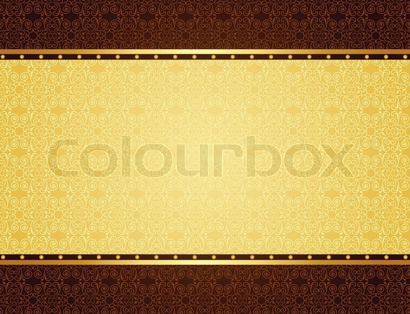 Gold background for design of cards ... | Stock vector | Colourbox