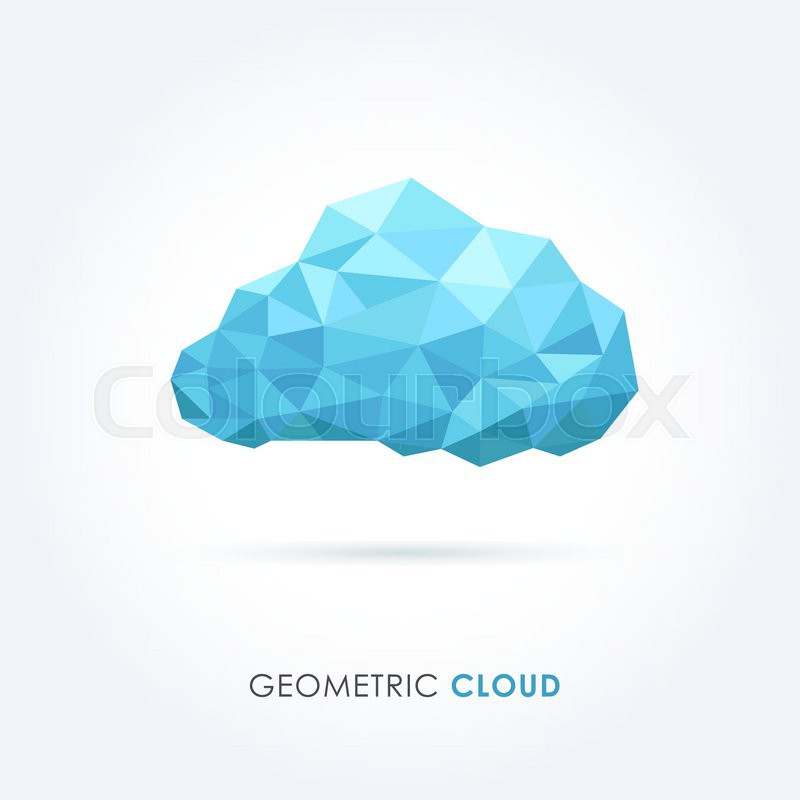 Cloud geometrical style modern ... | Stock vector | Colourbox